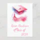 Modern Elegant Pastel Graduation Cap Postcard | Zazzle