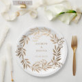 Modern Elegant Personalized Gold Monogram Paper Plates | Zazzle