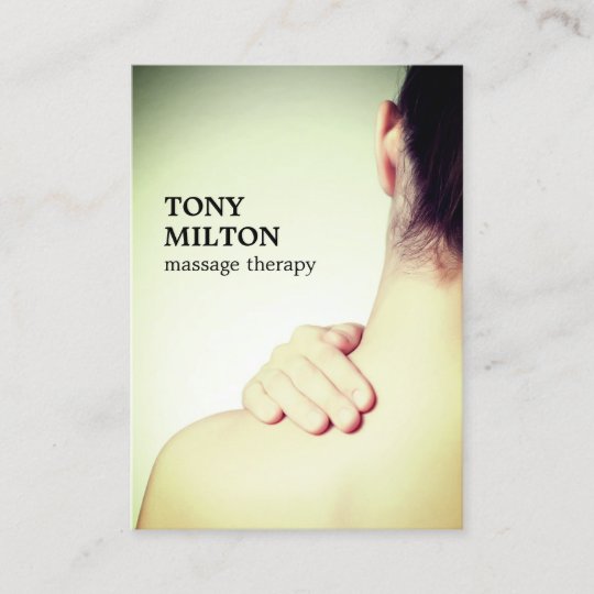 Modern Elegant Photo Massage Therapist Business Card | Zazzle.com