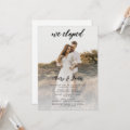 Modern Elegant Photo We Eloped Elopement Wedding Invitation | Zazzle