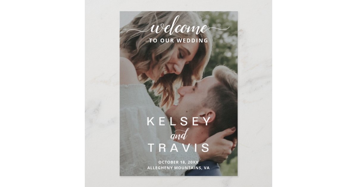 Modern Elegant Photo Wedding Program | Zazzle
