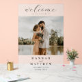 Modern Elegant Photo Wedding Welcome Acrylic Sign | Zazzle
