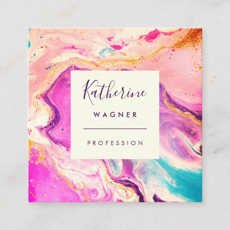 Modern Elegant Pink Swirl Professional Square Business Card | Zazzle Modern Elegant Pink Swirl Professional Square Business Card | Zazzle