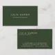 Modern Elegant Plain Professional Emerald Green Business Card | Zazzle