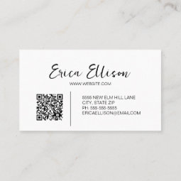 Modern Elegant Professional Business QR Code Logo Business Card | Zazzle