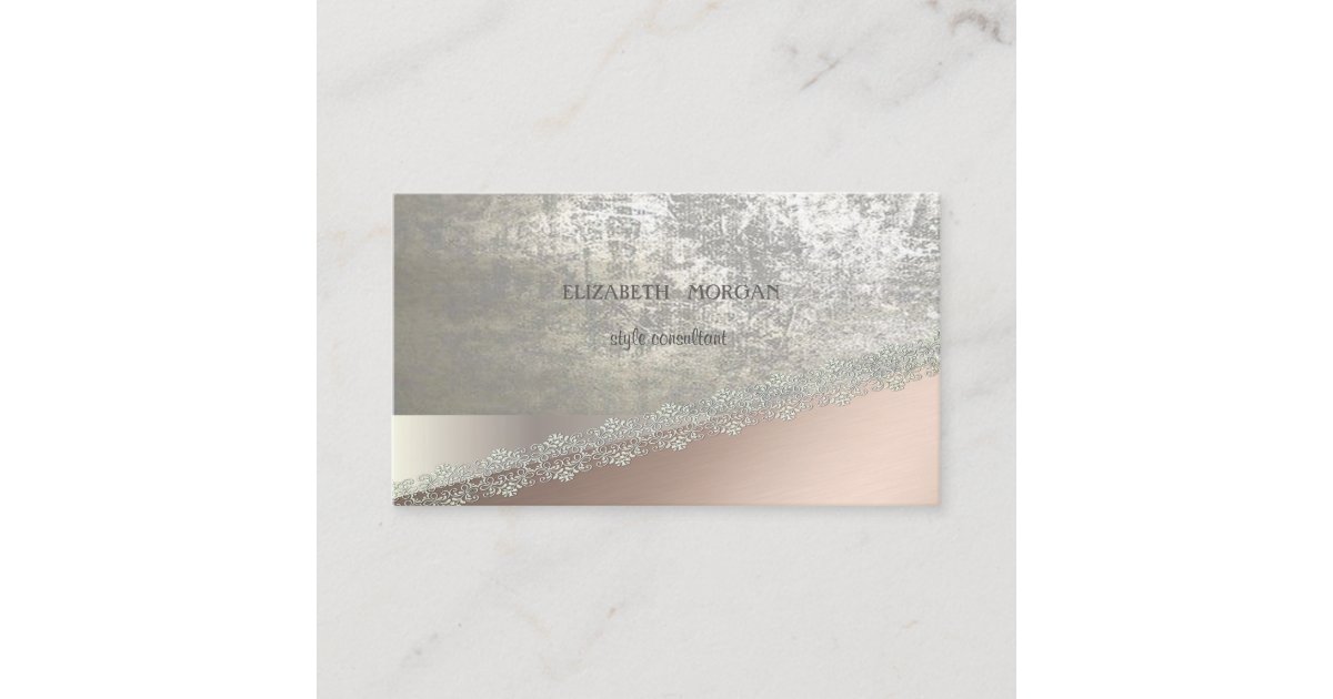 Modern Elegant Professional,Geometric,Lace Business Card | Zazzle