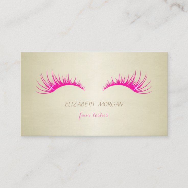 Modern Elegant Professional-Lashes Business Card | Zazzle