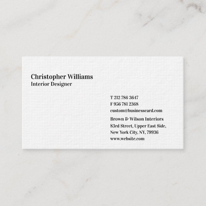 Modern Elegant Professional Premium Thick White Business Card | Zazzle.com