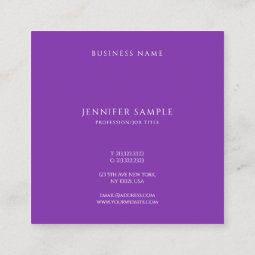 Modern Elegant Purple Color Template Professional Square Business Card ...