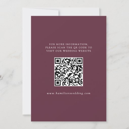 Modern Elegant Purple QR Code Save The Date | Zazzle