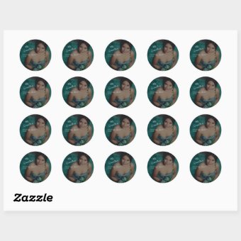Modern Elegant Quinceanera 15th Birthday Photo Classic Round Sticker ...