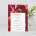 Modern Elegant Red And Gold Floral Chic Wedding Invitation | Zazzle