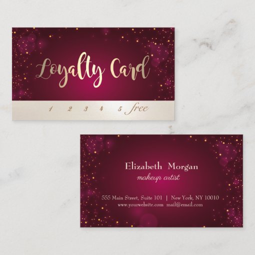 Modern Elegant Red Loyalty Card | Zazzle