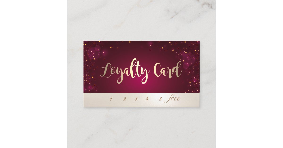 Modern Elegant Red Loyalty Card | Zazzle