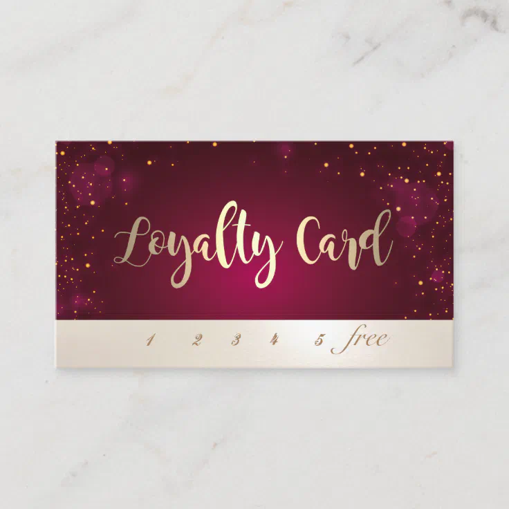 Modern Elegant Red Loyalty Card | Zazzle
