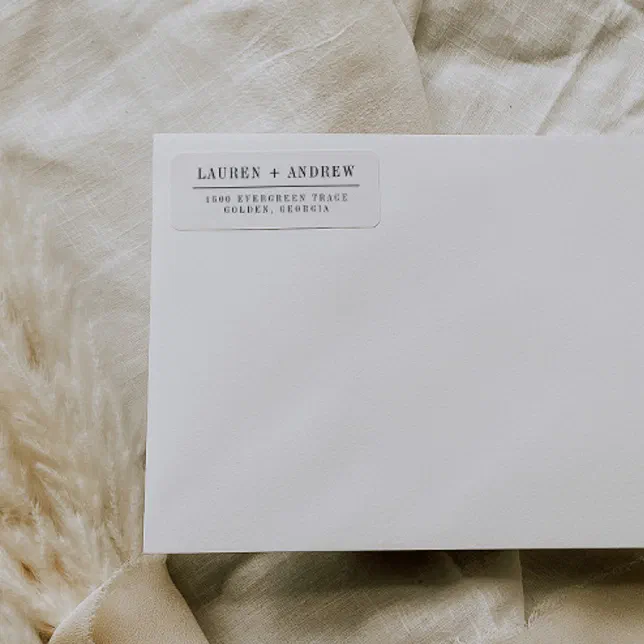 Modern Elegant Return Address Labels | Zazzle