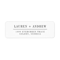 Modern Elegant Return Address Labels | Zazzle