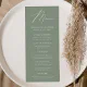 Modern Elegant Sage Green Wedding Menu | Zazzle