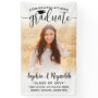 Modern Elegant Script 1 Photo Vertical Graduation Banner | Zazzle