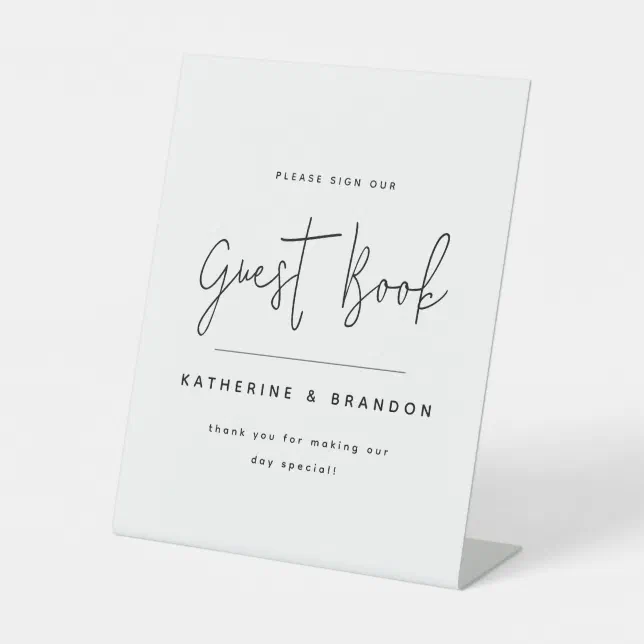 Modern Elegant Script Calligraphy Wedding Sign | Zazzle
