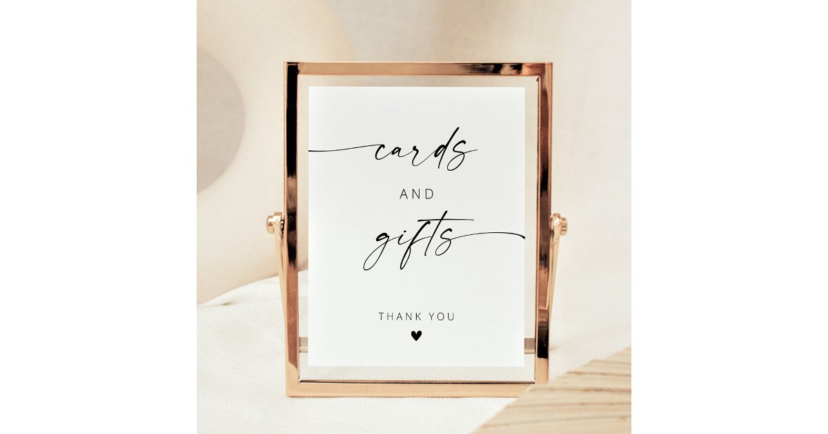 Modern Elegant Script Cards & Gifts Poster | Zazzle
