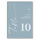 Modern Elegant Script Dusty Blue First Communion Table Number | Zazzle