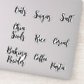 Modern Elegant Script Kitchen Pantry Labels | Zazzle