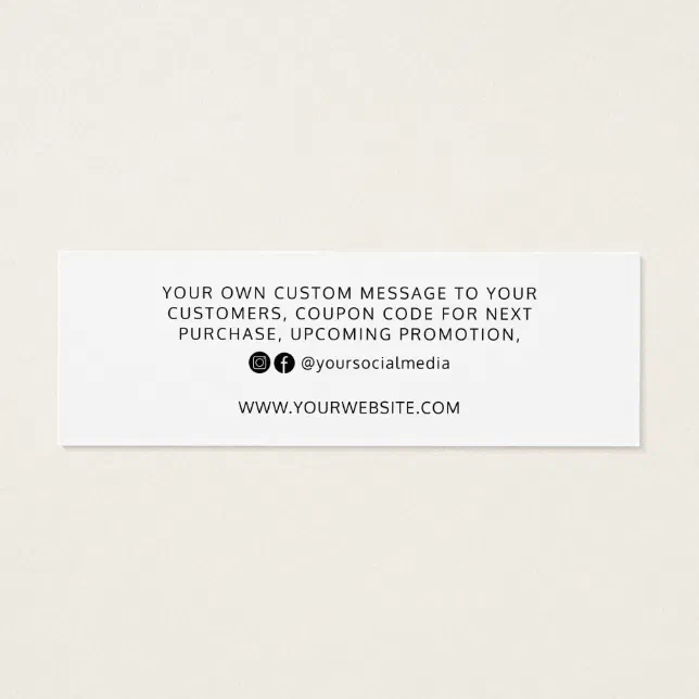 Modern Elegant Script Order Thank You Order Insert | Zazzle