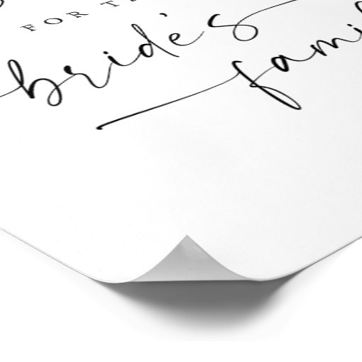 Modern Elegant Script Reserved For Wedding Sign | Zazzle