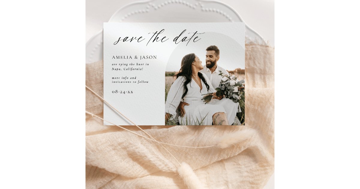 Modern Elegant Script Save the Date Invitation | Zazzle