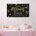 Modern Elegant Script Stylish Gold Retirement Banner | Zazzle