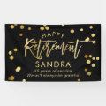 Modern Elegant Script Stylish Gold Retirement Banner | Zazzle