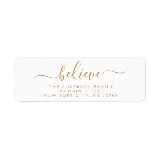 Modern Elegant Script Typography Believe Label | Zazzle.com