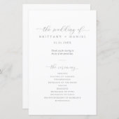Modern Elegant Script Wedding Ceremony Program | Zazzle
