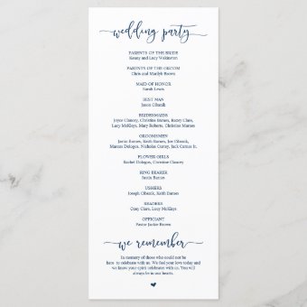 Modern Elegant Script, Wedding Ceremony Program | Zazzle