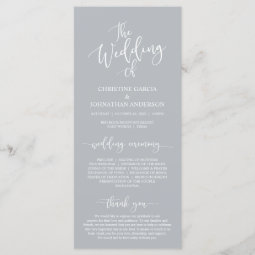 Modern Elegant Script, Wedding Ceremony Program | Zazzle