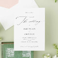 Modern Elegant Script Wedding Invitation | Zazzle