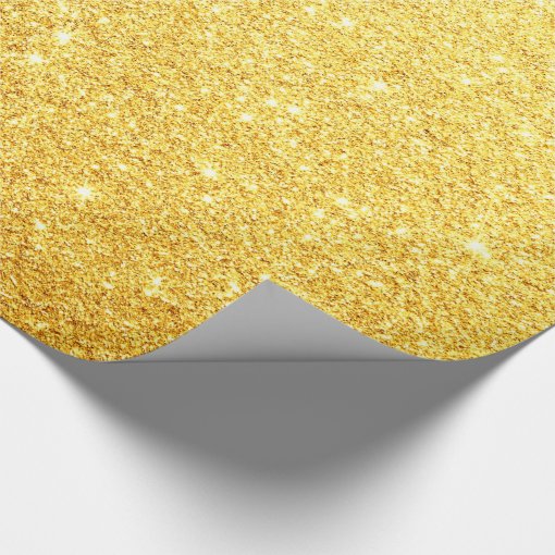 Modern Elegant Shiny Metallic Gold Glitter Wrapping Paper | Zazzle
