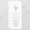 Modern Elegant Simple Floral Wedding Program | Zazzle