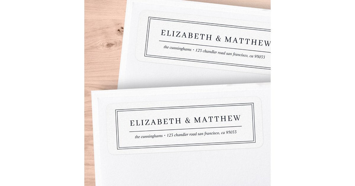 Modern Elegant Simple Frame Return Address Label | Zazzle