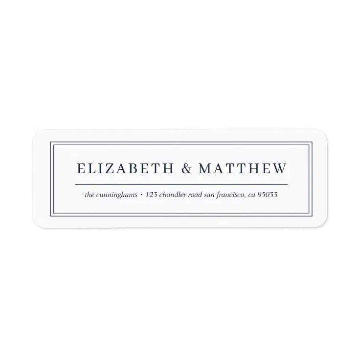Modern Elegant Simple Frame Return Address Label | Zazzle