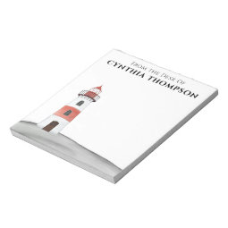 Modern Elegant Simple Watercolor Lighthouse Cute Notepad | Zazzle