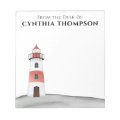 Modern Elegant Simple Watercolor Lighthouse Cute Notepad | Zazzle