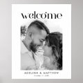 Modern Elegant Simple Wedding Photo Welcome Sign | Zazzle