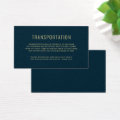 Modern Elegant Simple Wedding Transportation Card | Zazzle
