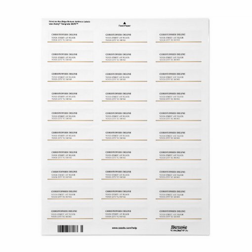 Modern Elegant Simple White Faux Copper Line Label | Zazzle