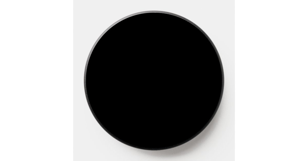 Modern Elegant Solid Plain Black PopSocket | Zazzle