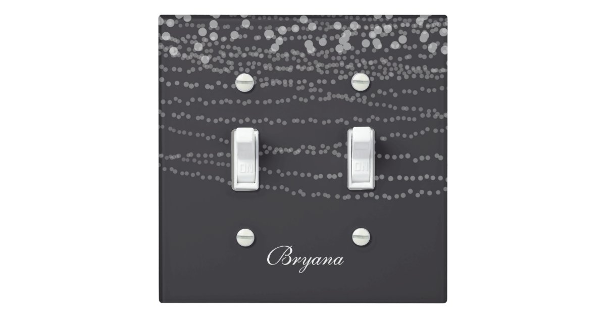Modern Elegant String of Lights Farmhouse Glam Light Switch Cover | Zazzle