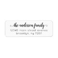 Modern Elegant Stylish Classic Black Script Family Label | Zazzle