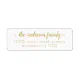 Modern Elegant Stylish Gold Antique Script Family Label | Zazzle